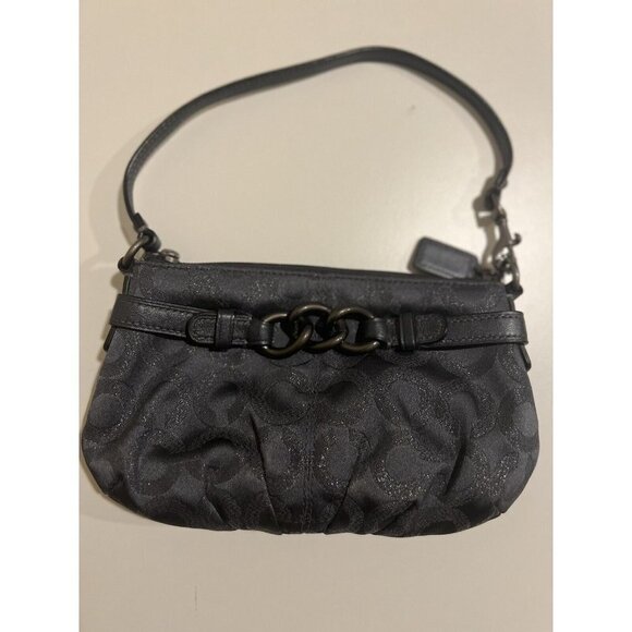 Coach | Bags | Coach Purse Brooke Op Art Black Ebony Wristlet 435 ...